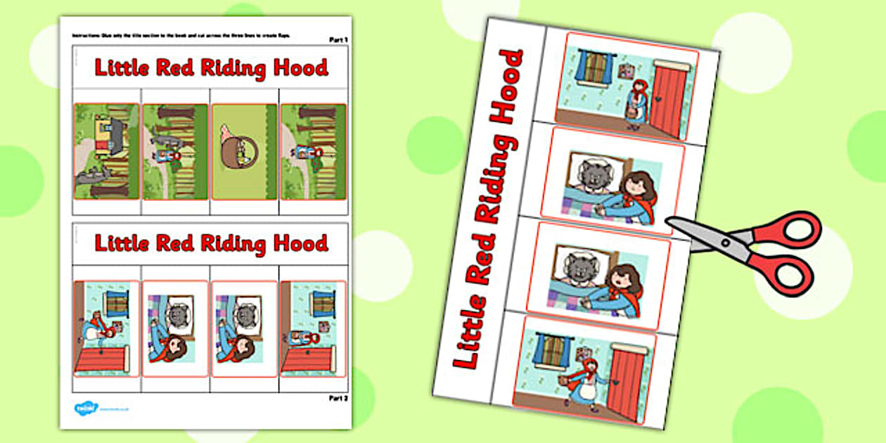 Little Red Riding Hood Story Writing Flap Book