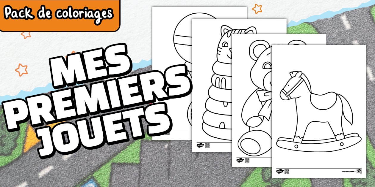Coloriages : Mes premiers jouets - Twinkl