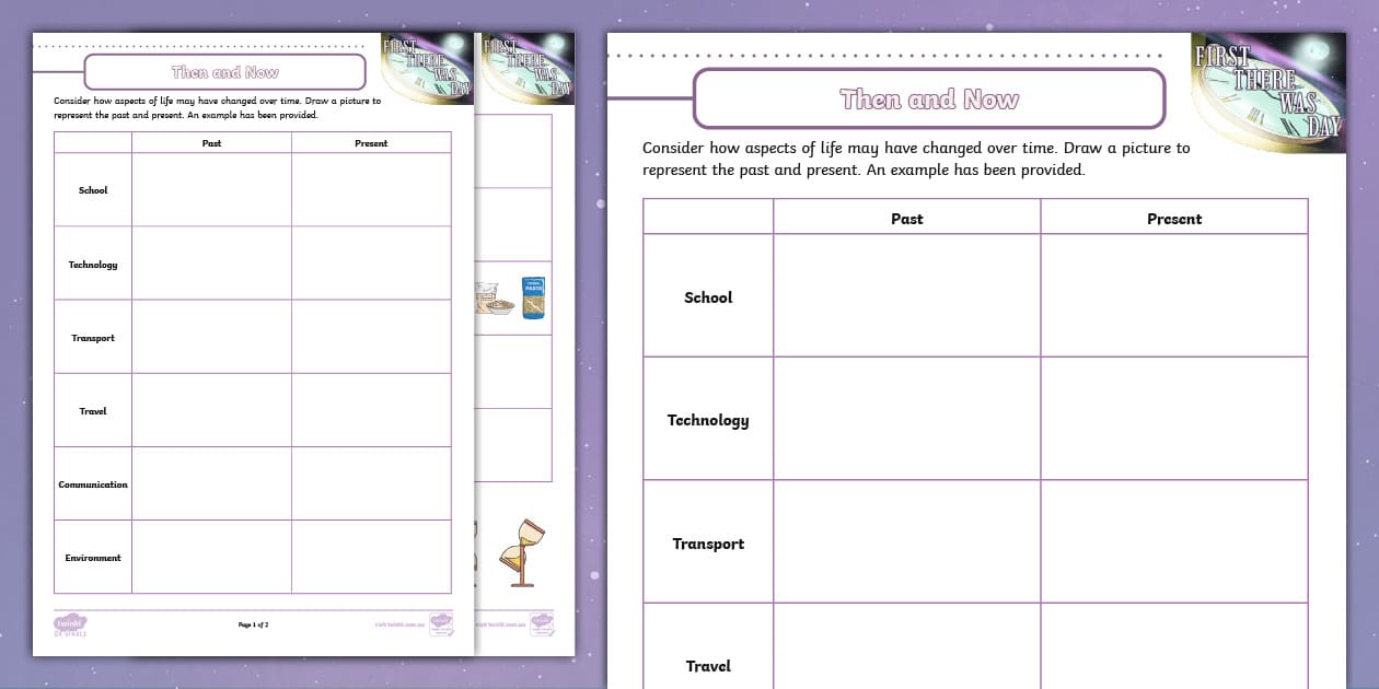 First There Was Day Then and Now Activity (professor feito)