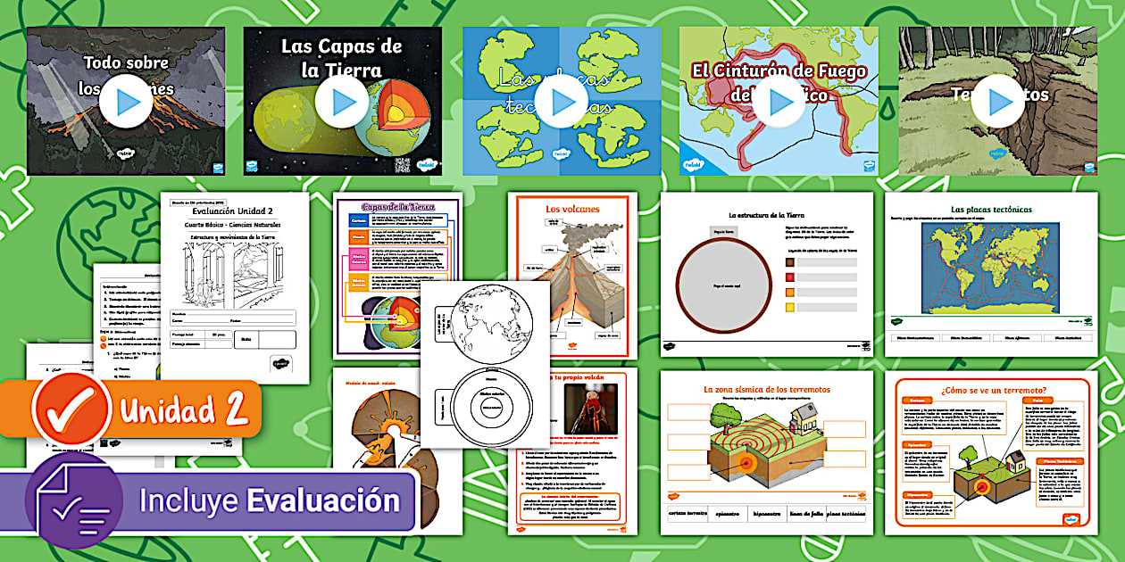 Pack Ciencias Naturales 4º Las capas de la Tierra Unidad 2