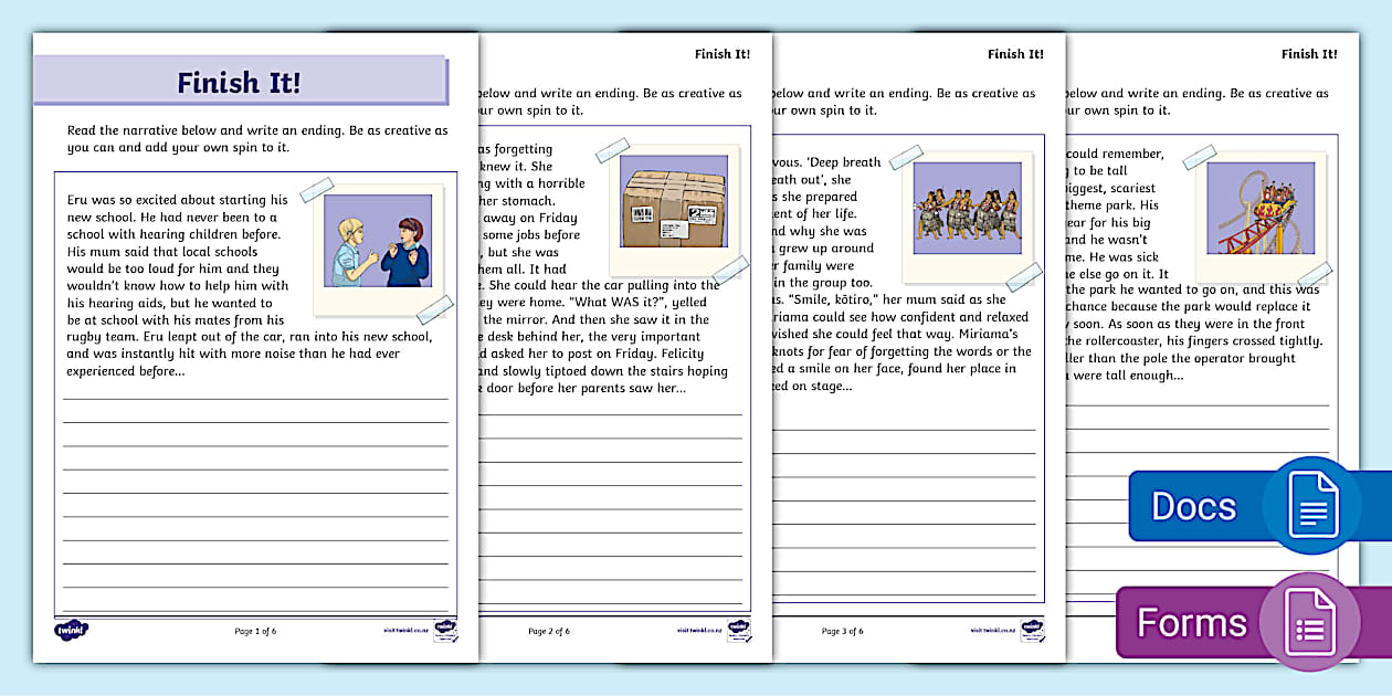 Finish It! Writing Activity Sheets Set 2 (Teacher-Made)