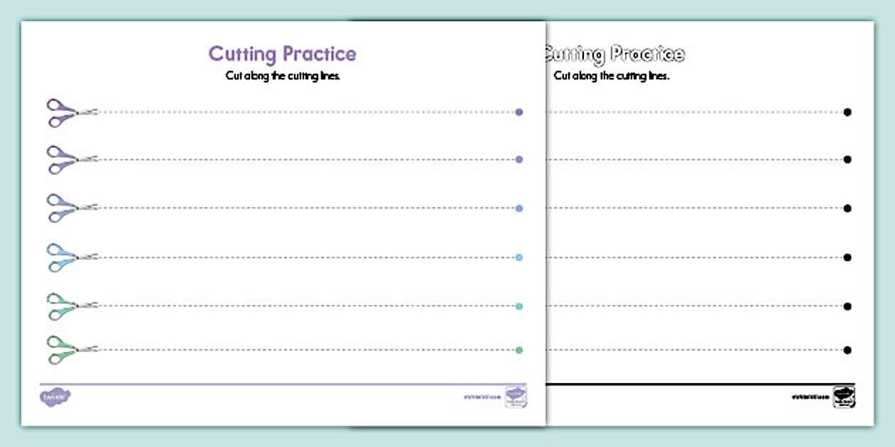 Visual Perception Cutting Practice Worksheet- visual perception ...