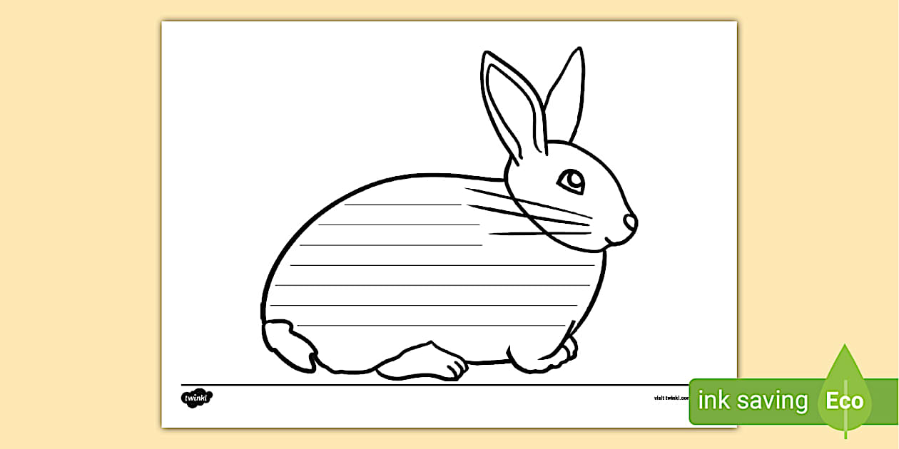 Rabbit Writing Template (teacher made) - Twinkl
