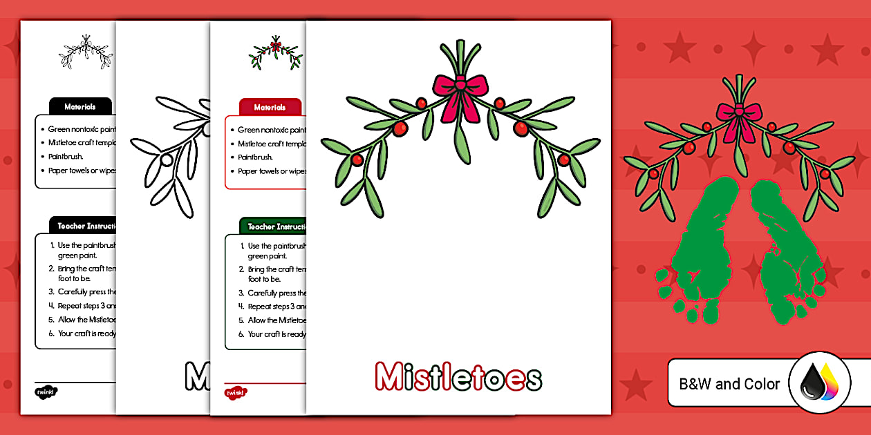 Mistle-toes Keepsake Craft (teacher made) - Twinkl