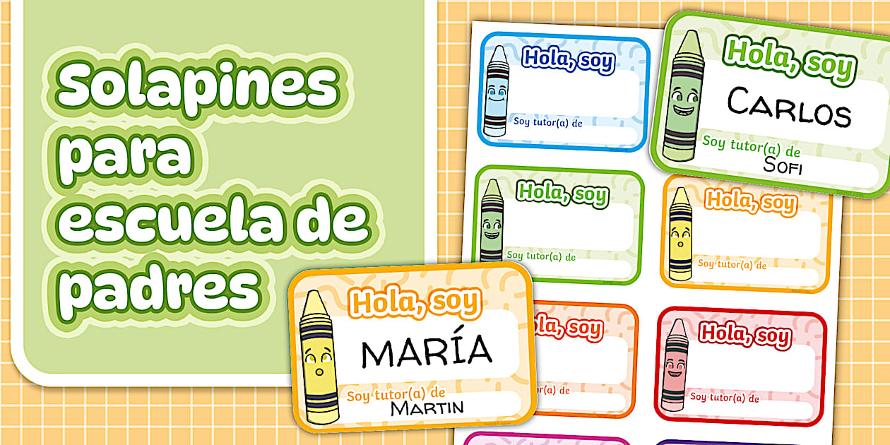 Solapines para escuela de padres | Twinkl