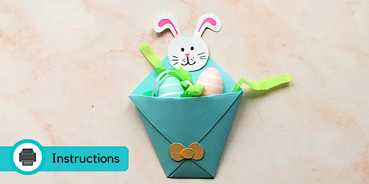 Easter Bunny Paper Craft | Easter Treat Bags Craft - Twinkl
