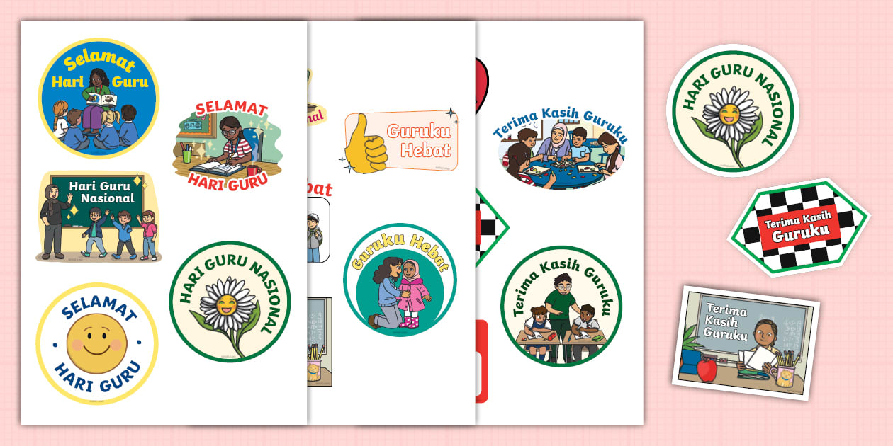 Stiker Selamat Hari Guru Nasional (Teacher-Made) - Twinkl