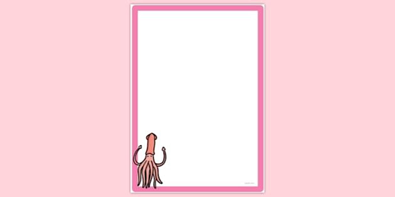 Squid New Page Border (teacher made) - Twinkl