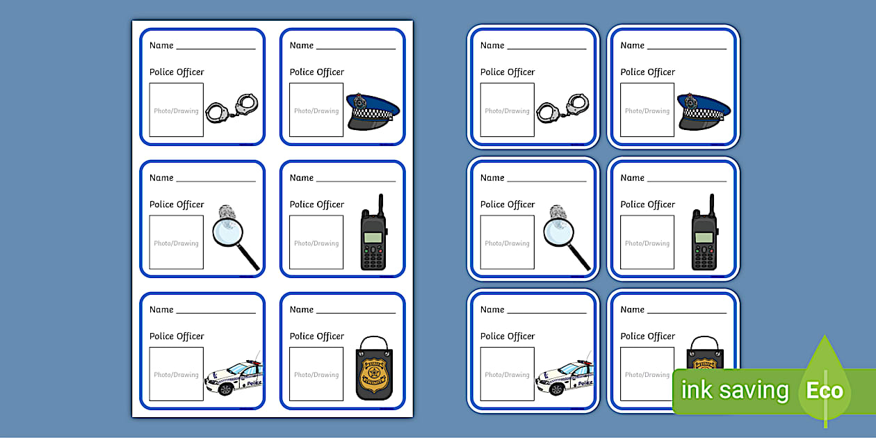 Police Role Play Badges (Teacher-Made) - Twinkl