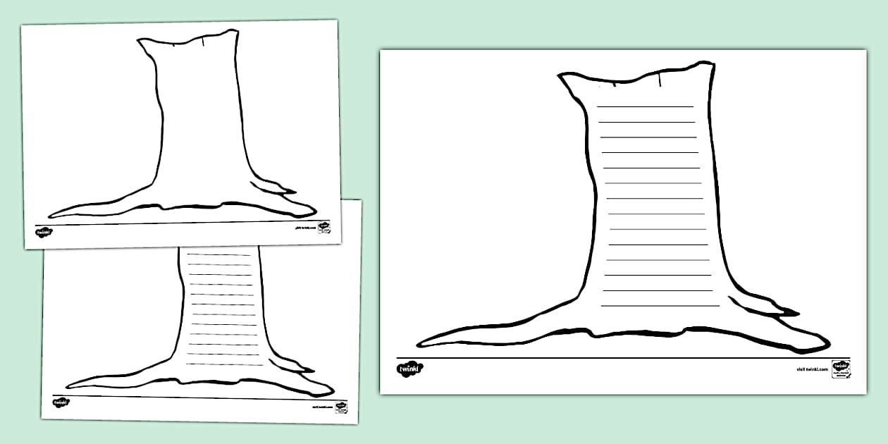 Tree Stump Writing Template (Teacher-Made) - Twinkl