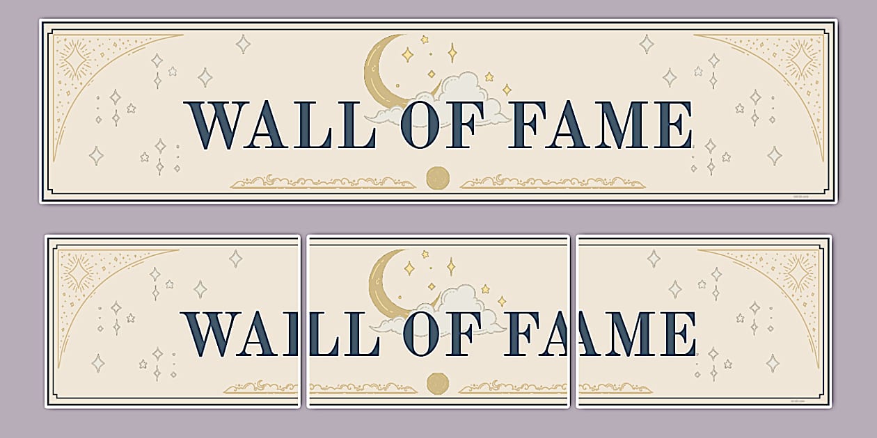 Celestial-Themed Wall of Fame Display Banner (teacher made)