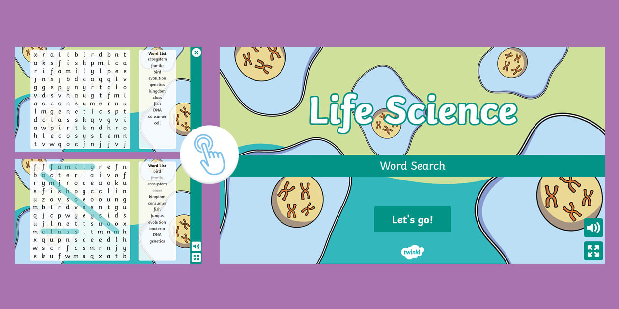 Tier 3 Life Science Vocabulary Interactive Word Search