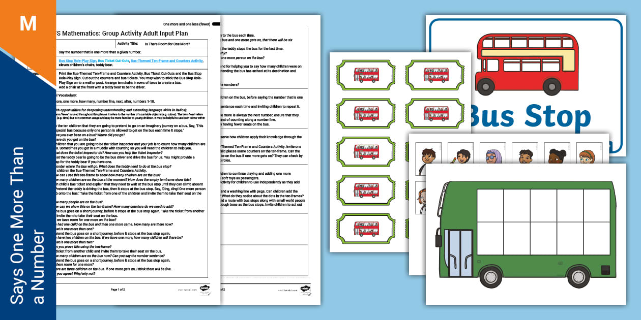 EYFS Maths: Is There Room for One More? Group Activity Plan