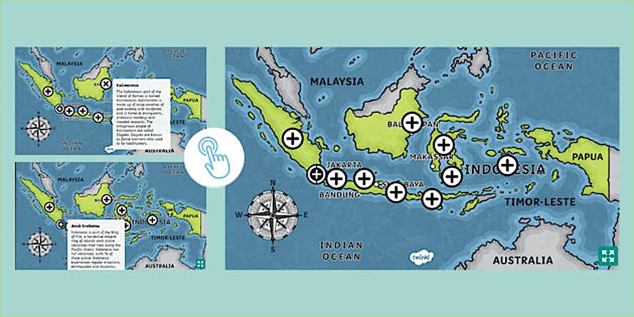 Interactive Hotspot Destination Indonesia (teacher made)