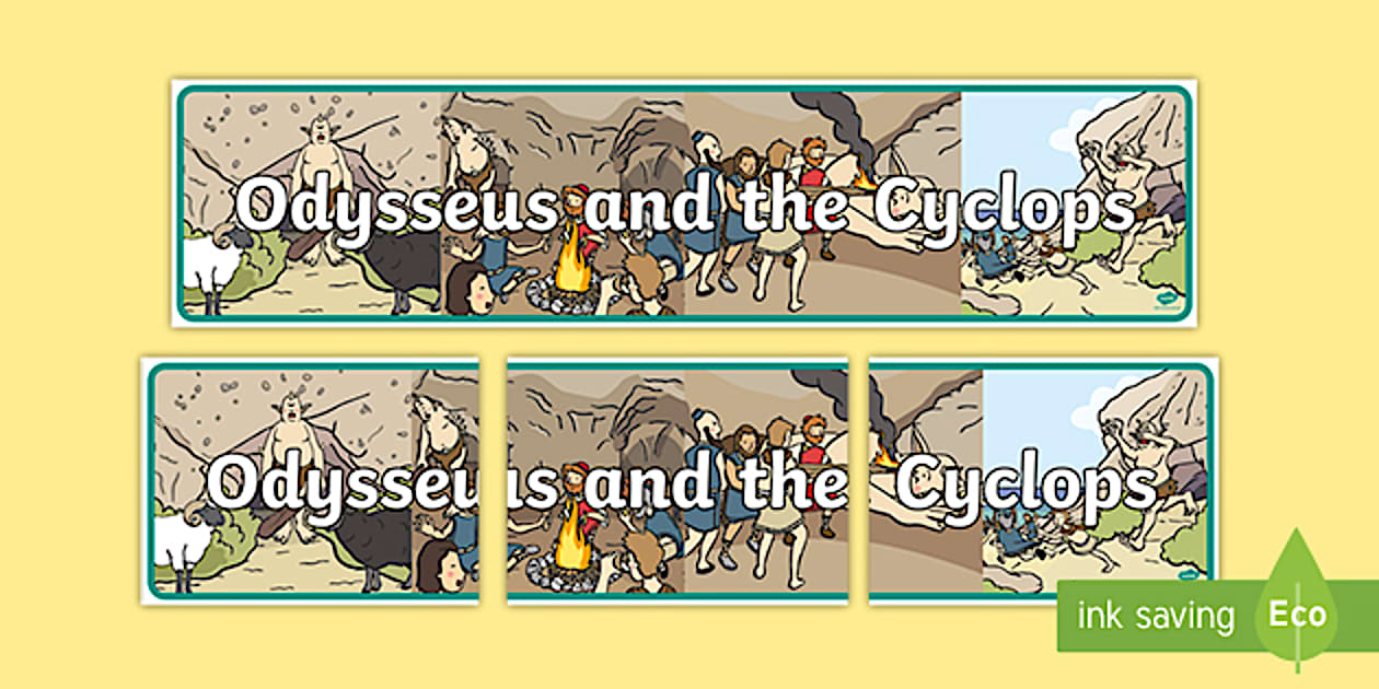 Odysseus and the Cyclops Displays Banner - Twinkl