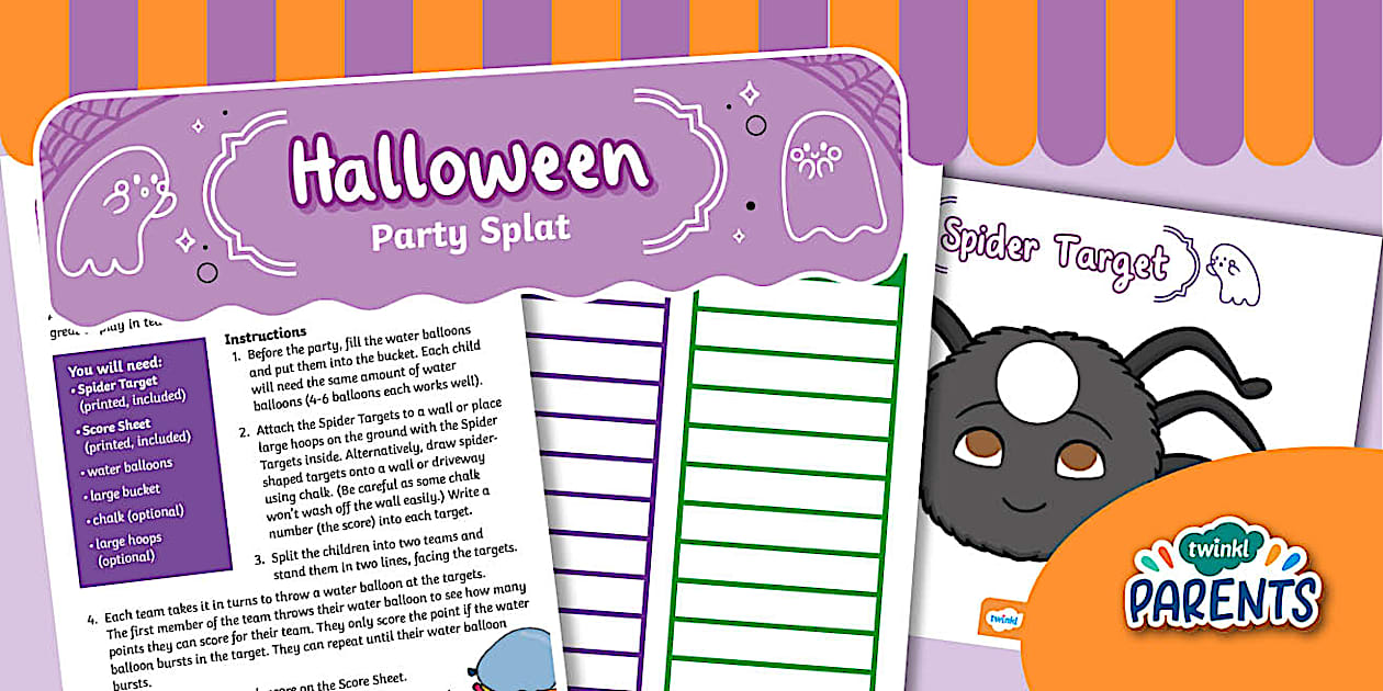 Halloween Party Splat Game Activity