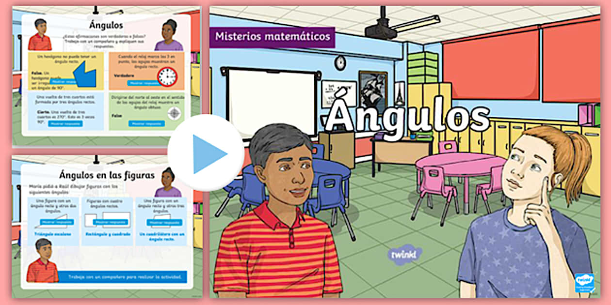 Powerpoint: Actividades con ángulos (teacher made) - Twinkl