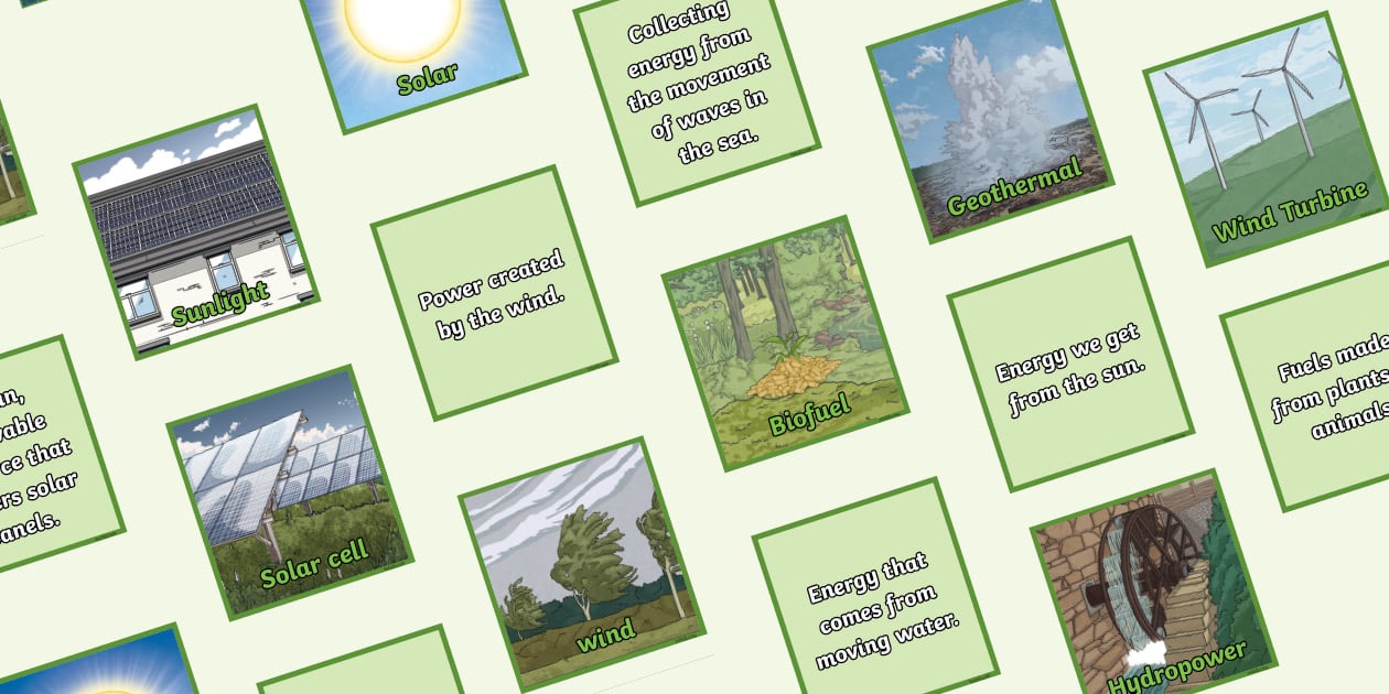 Sustainability Card Matching Activity (teacher made)