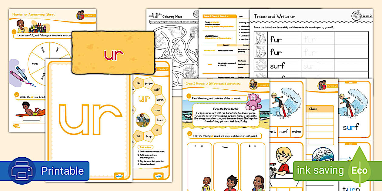Grade 2 Phonics Pack ur (teacher made) - Twinkl