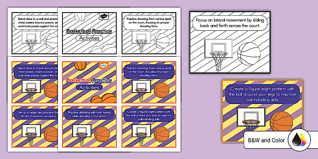 Basketball Practice Activities for K-2nd Grade - Twinkl