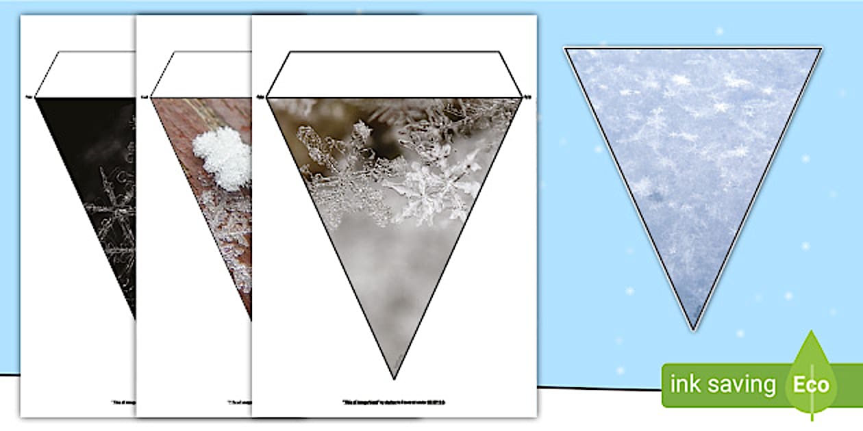 Snowflake Display Photo Bunting (teacher made) - Twinkl