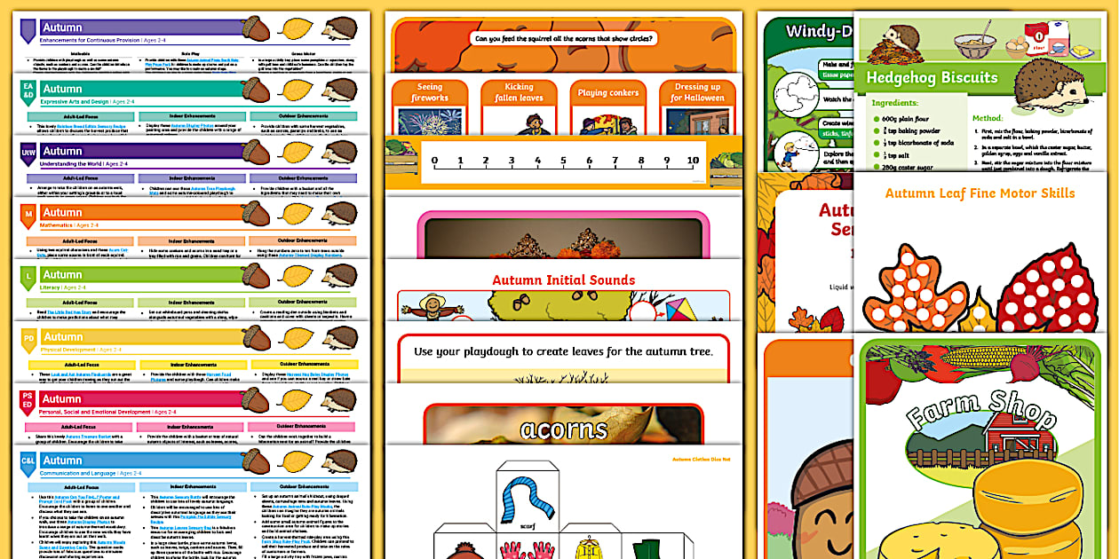 EYFS Autumn Planning and Continuous Provision Pack (Age 2-4)