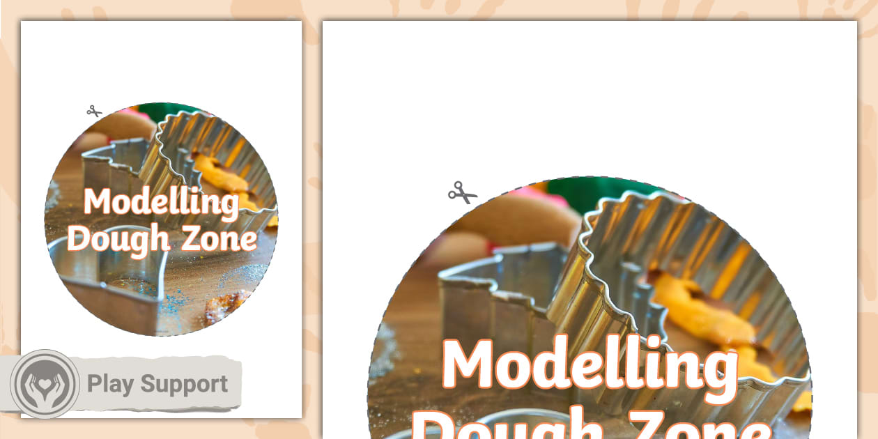 Modelling Dough Zone Play Cut-Out Photo Display Poster