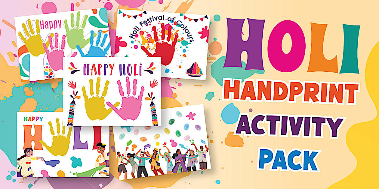 Holi Handprint Activity | Twinkl Art Gallery
