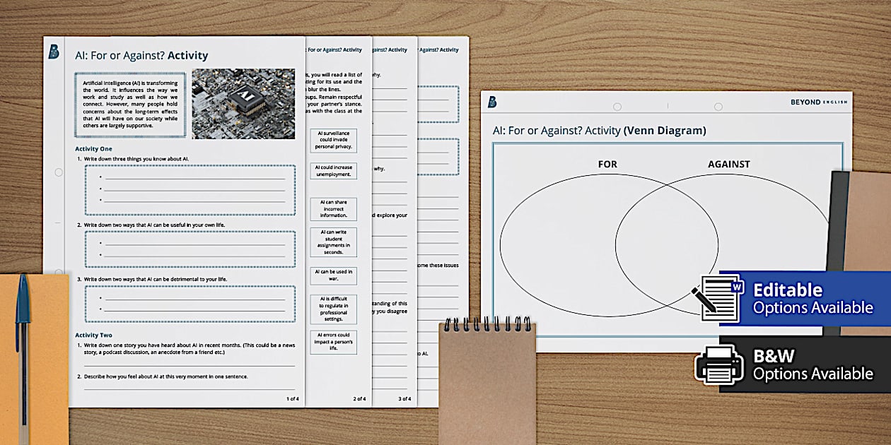 AI: For or Against? Activity (teacher made) - Twinkl
