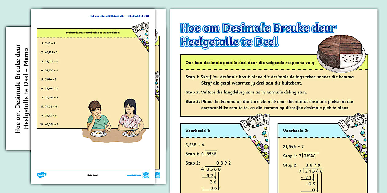 Graad 7 Wiskunde: Hoe om Desimale Breuke deur Heelgetalle te Deel