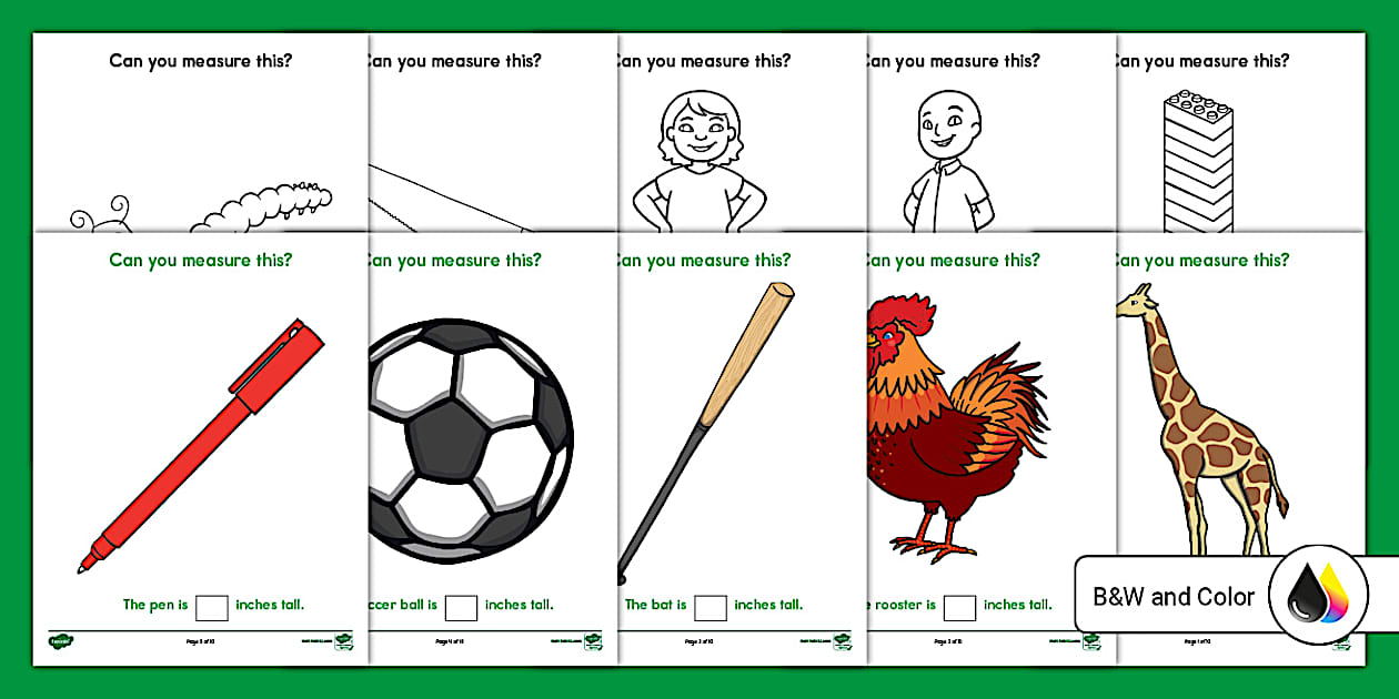 Measuring in Inches Activity Worksheet (teacher made)