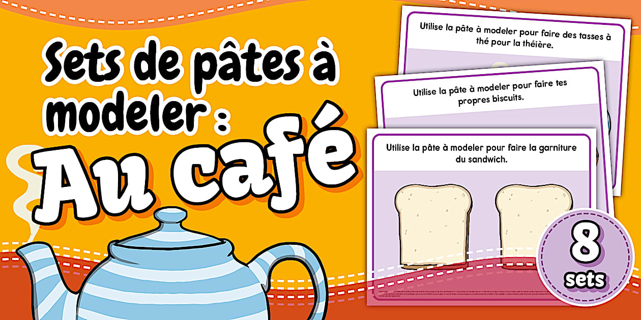 Sets de pâtes à modeler : Au café - Twinkl
