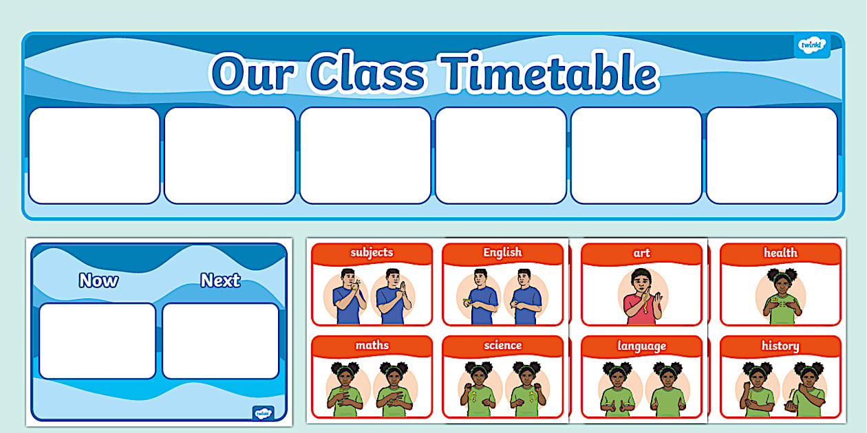 Auslan Visual Timetable Pack (teacher made) - Twinkl