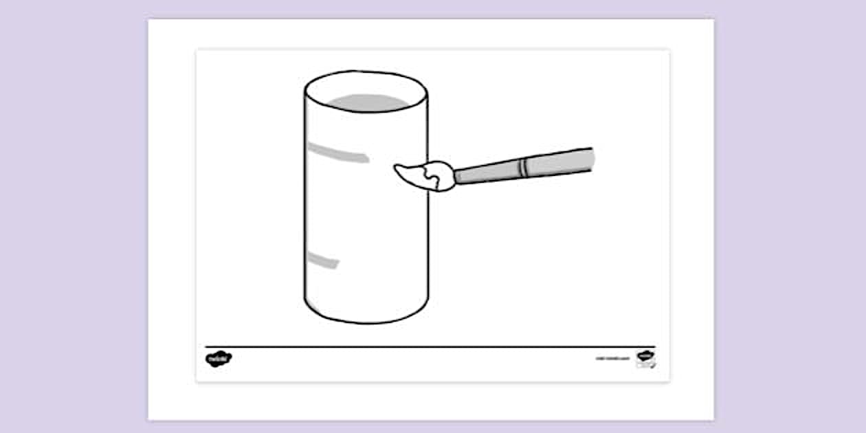 Paint A Cardboard Tube Colouring Sheet | Colouring Sheets