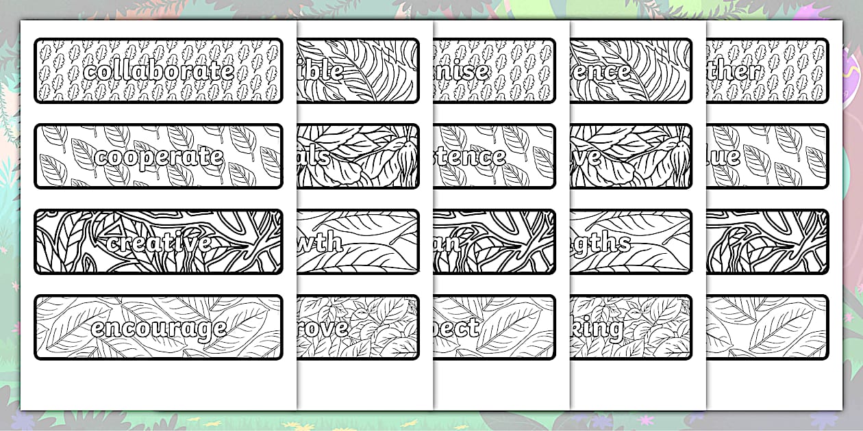 Banana Drama in the Jungle Teamwork Colouring Bookmarks