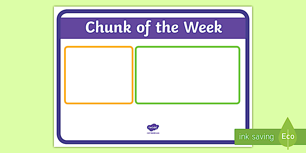 Chunk of the Week Display Poster - Twinkl