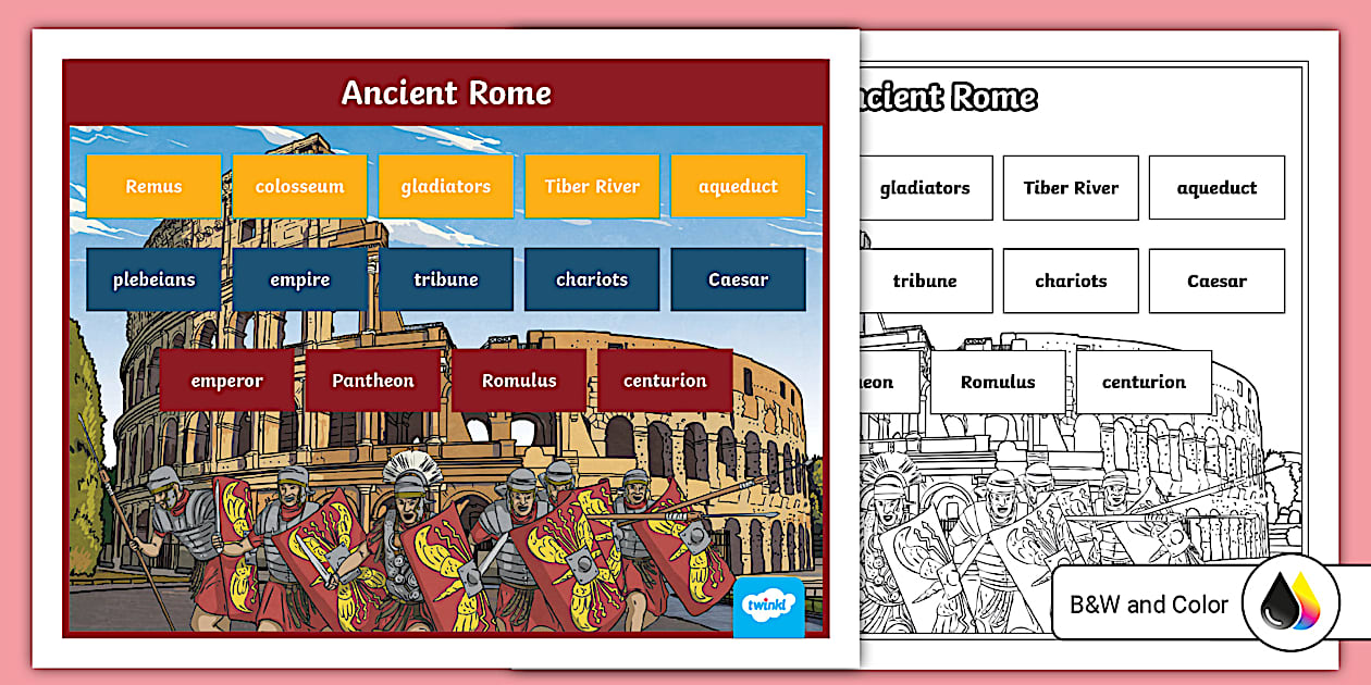 Ancient Rome Vocabulary Mat (teacher made) - Twinkl
