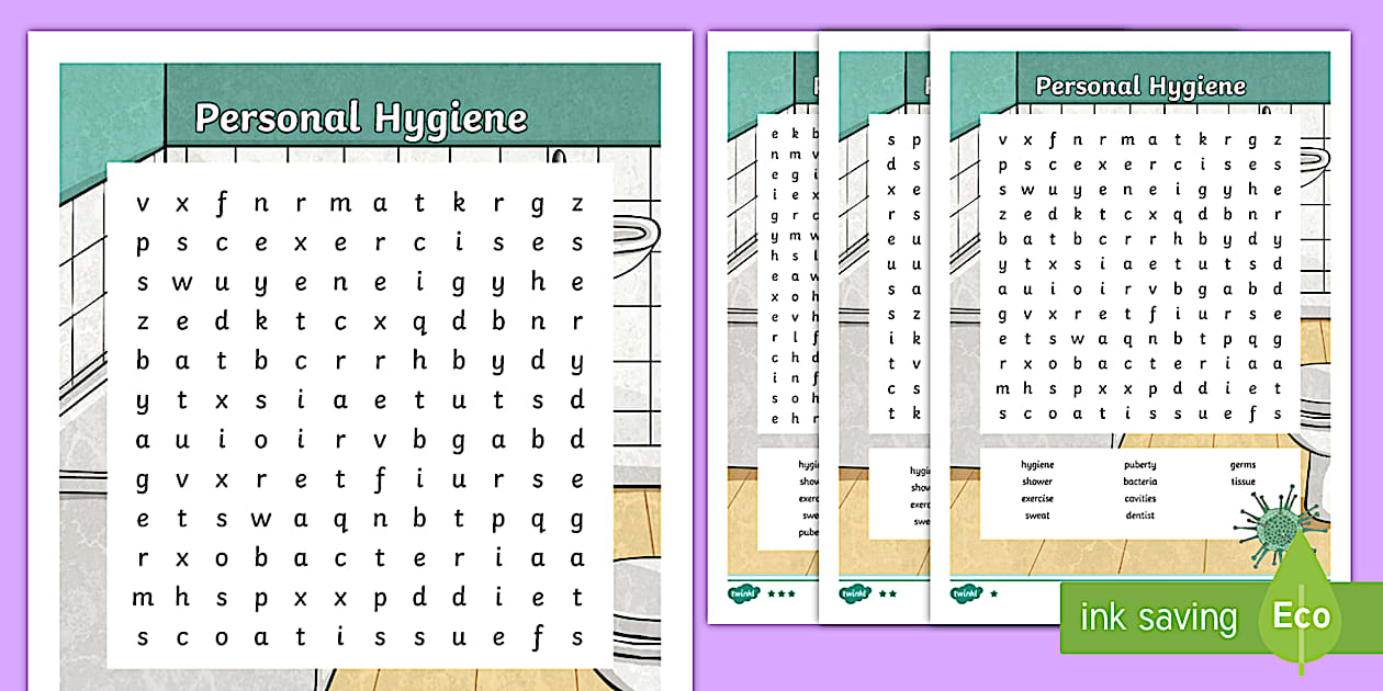 Personal Hygiene Word Search (teacher made) - Twinkl