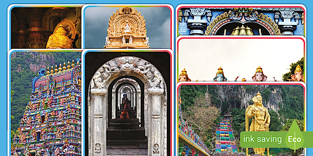 Hindu Temple Art and Architecture Display Photos - Twinkl