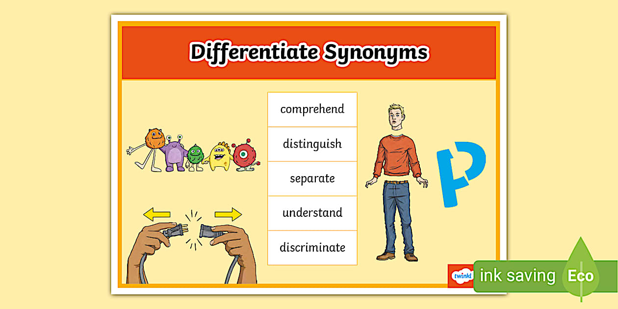 Differentiate Synonyms Word Mat (teacher made) - Twinkl