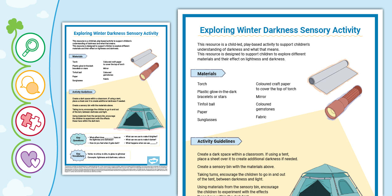 Exploring Winter Darkness Sensory Activity (teacher made)