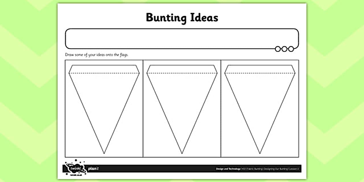 Editable Worksheet Bunting Ideas (teacher made) - Twinkl