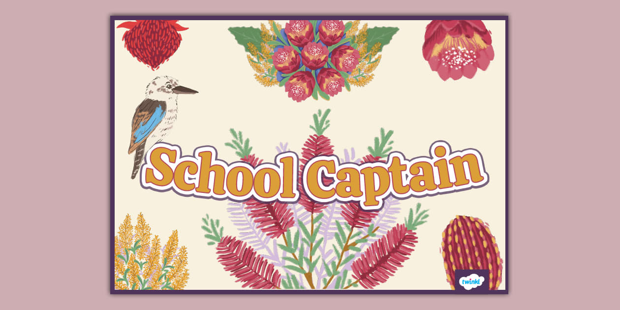 Flora and Fauna Themed School Captain Display Poster