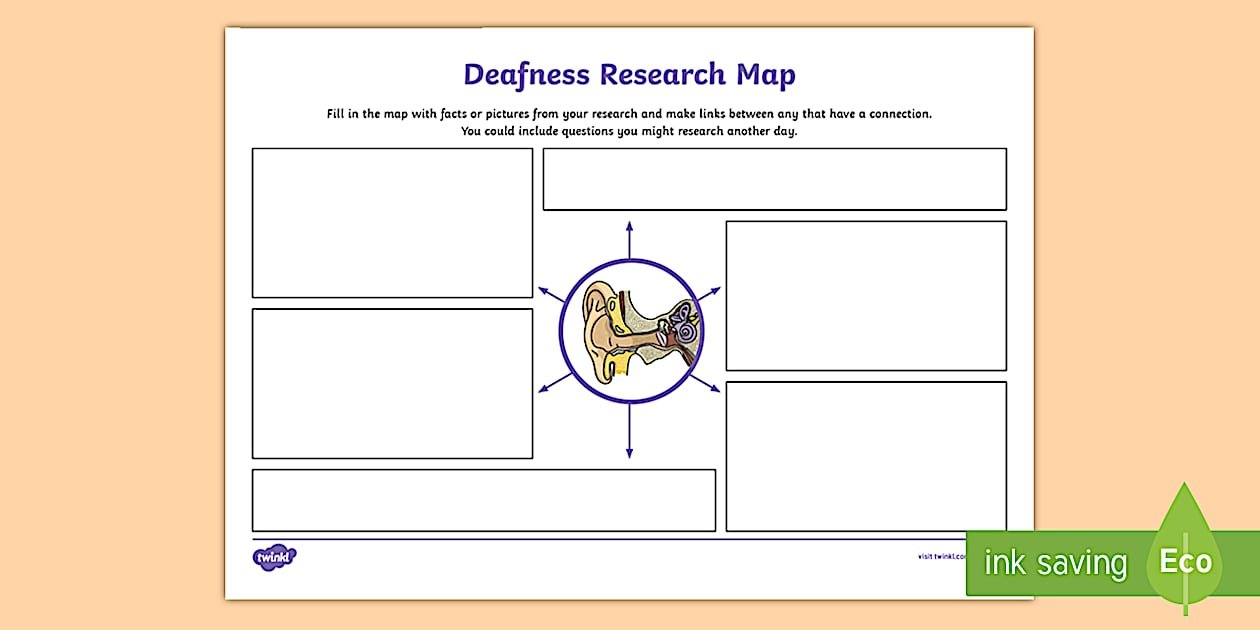 Deafness Research Map (Hecho por educadores) - Twinkl