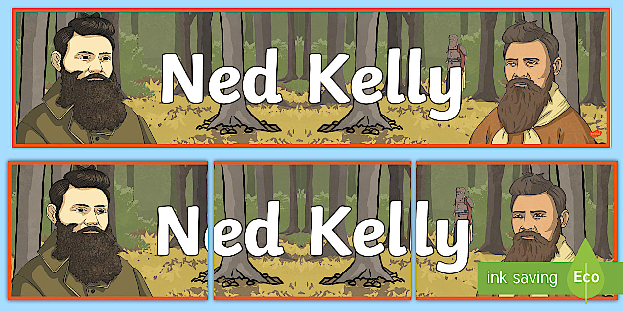 Ned Kelly Display Banner - Twinkl