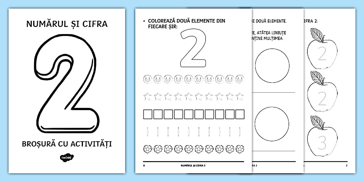 Numărul și cifra 2 - Ciclul Primar - Twinkl România