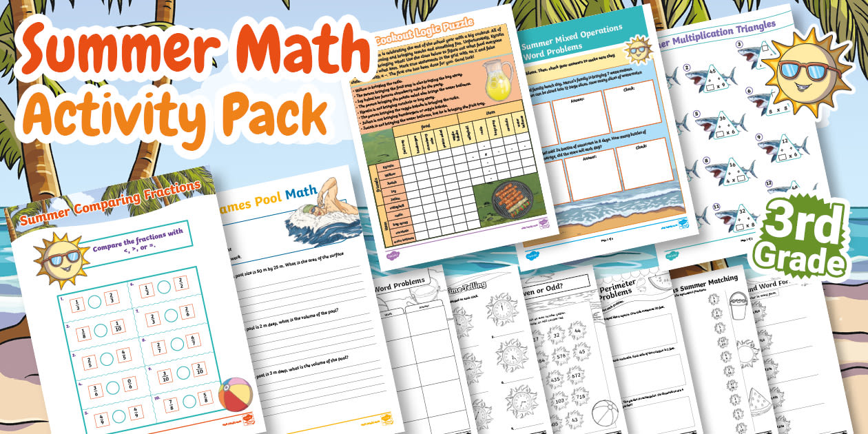 Third Grade Summer Math Activity Pack (teacher made)