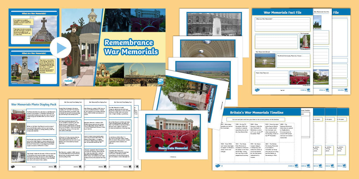 Our War Memorials on Remembrance Day Information PowerPoint Pack