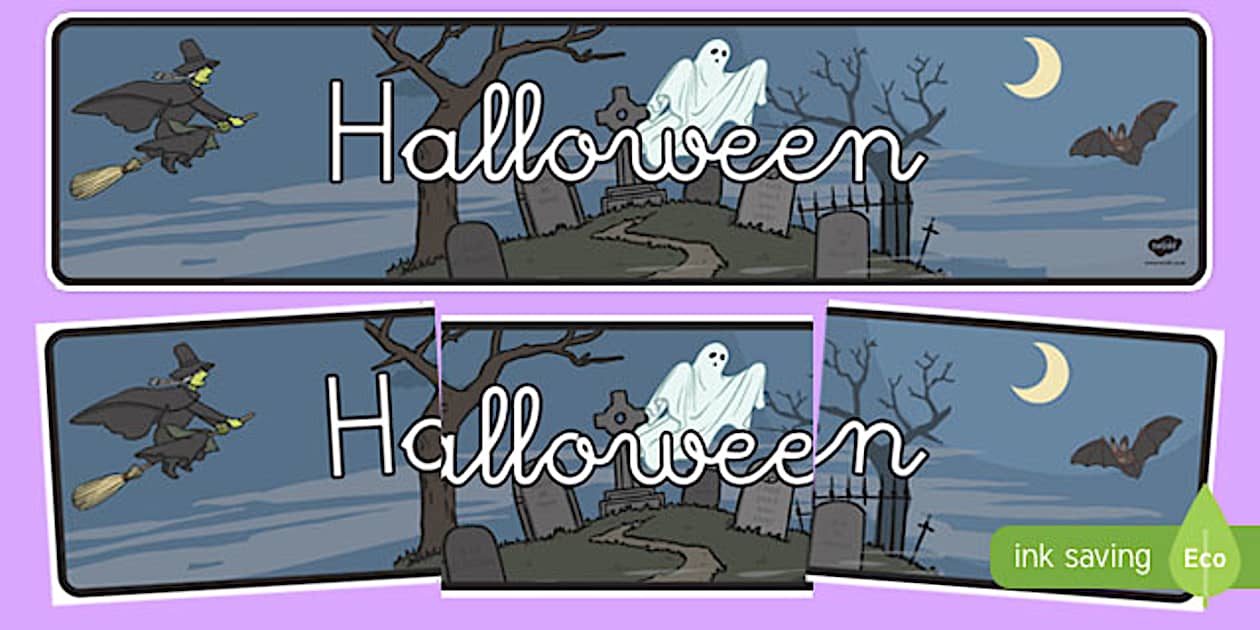 Pancarta Día de las brujas - Twinkl