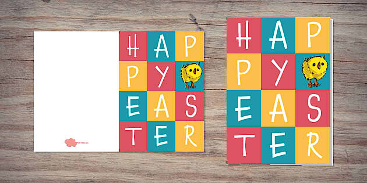 Happy Easter Grid Card | Twinkl Party - Twinkl